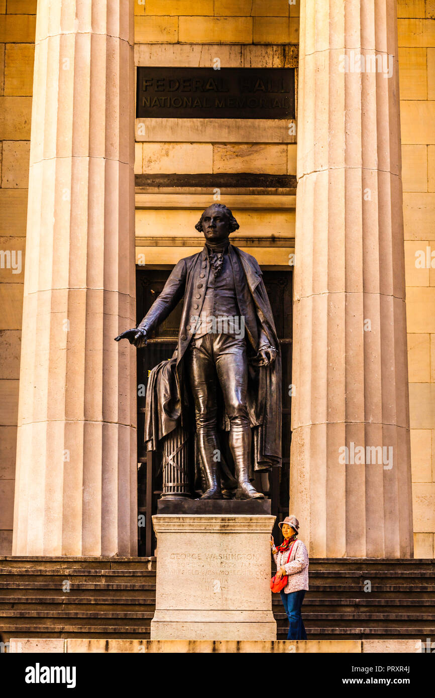 Federal Hall Wall Street Manhattan New York, New York, USA Stock Photo ...