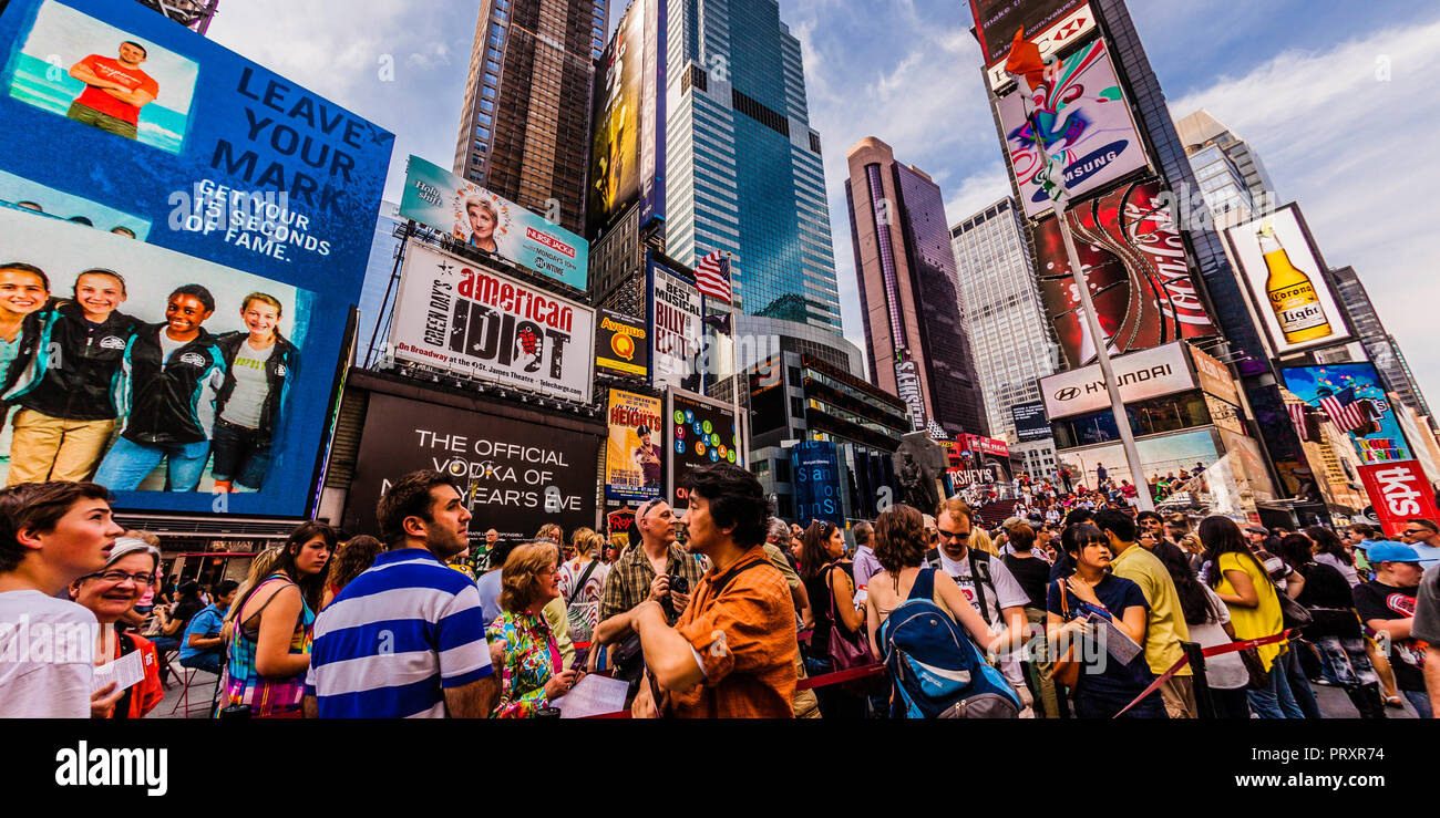 Times Square Theater District Manhattan New York, New York, USA Stock ...