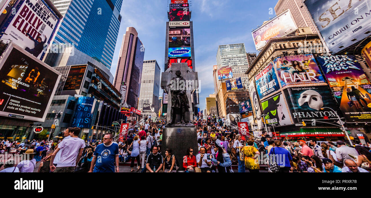 Times Square Theater District Manhattan New York, New York, USA Stock ...