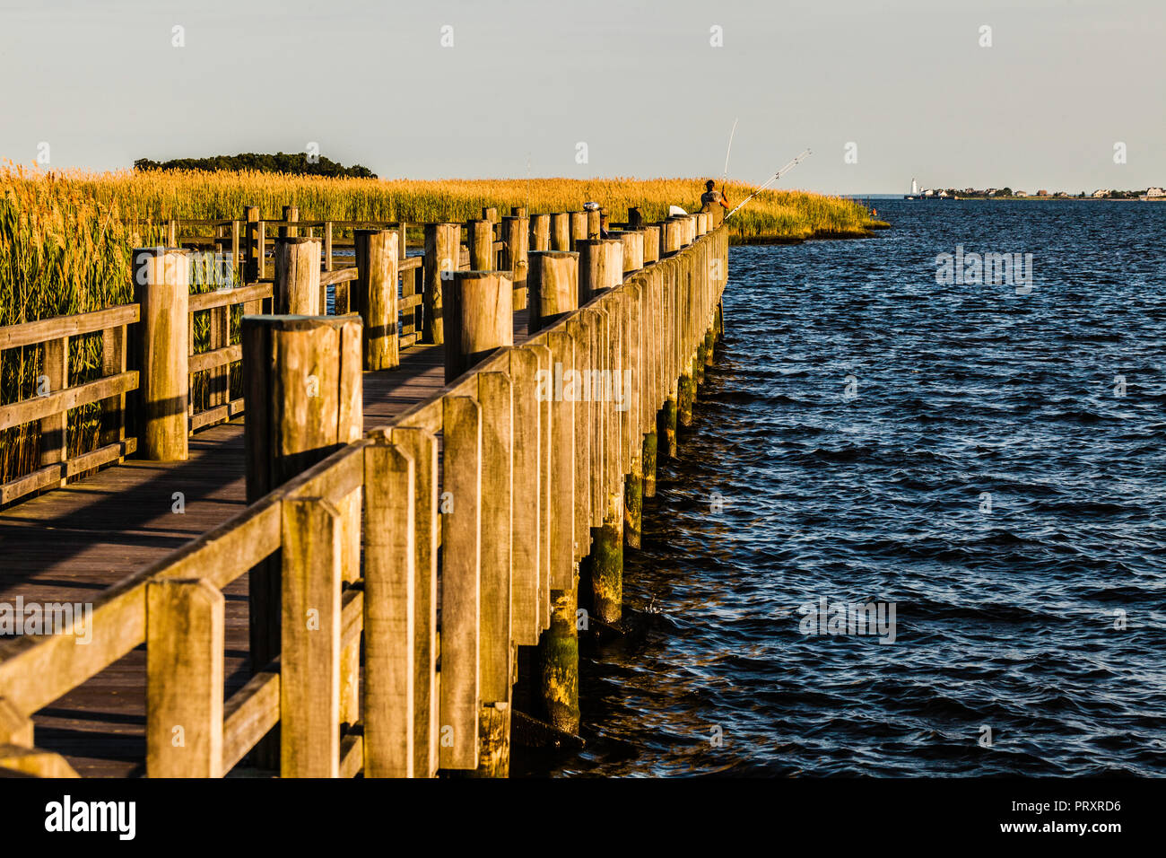 Ferry Landing State Park Fishing Pier Old Lyme, Connecticut, USA Stock ...