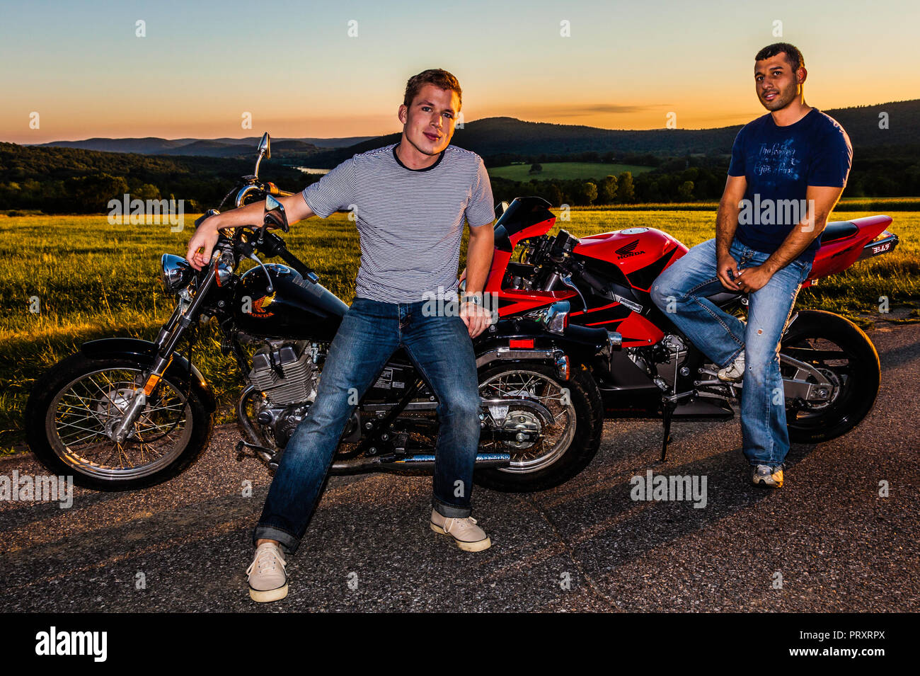 Motorcycles Field Lakeville, Connecticut, USA Stock Photo - Alamy