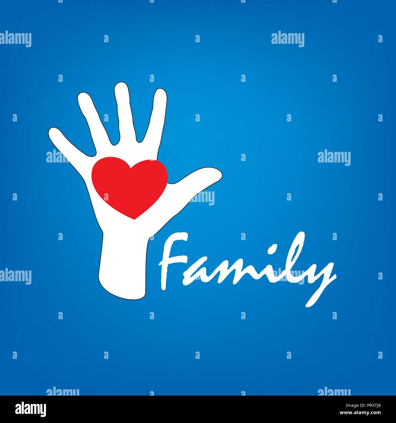 Family icon in the form of hands. Vector illustration Stock Vector ...
