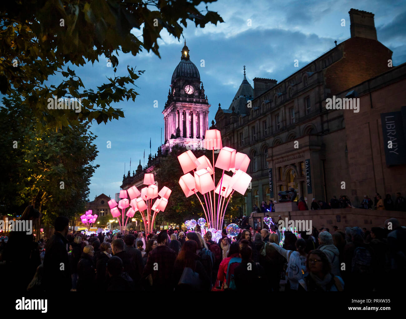 An art installation during the first night of Light Night Leeds, one of ...