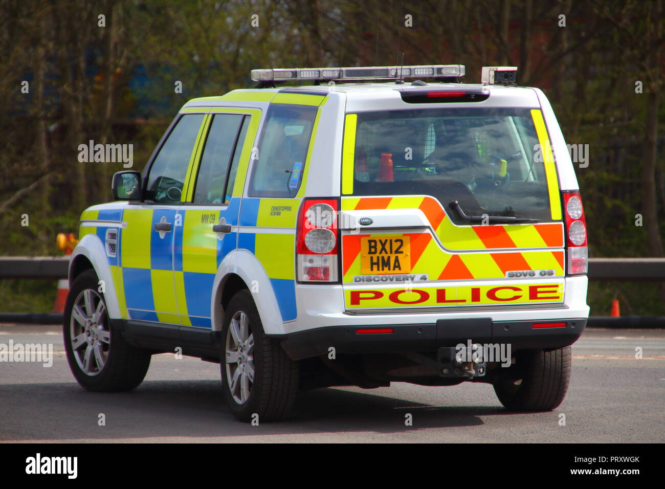 A landrover discovery police vehicle at Perry Barr Central Motorway ...