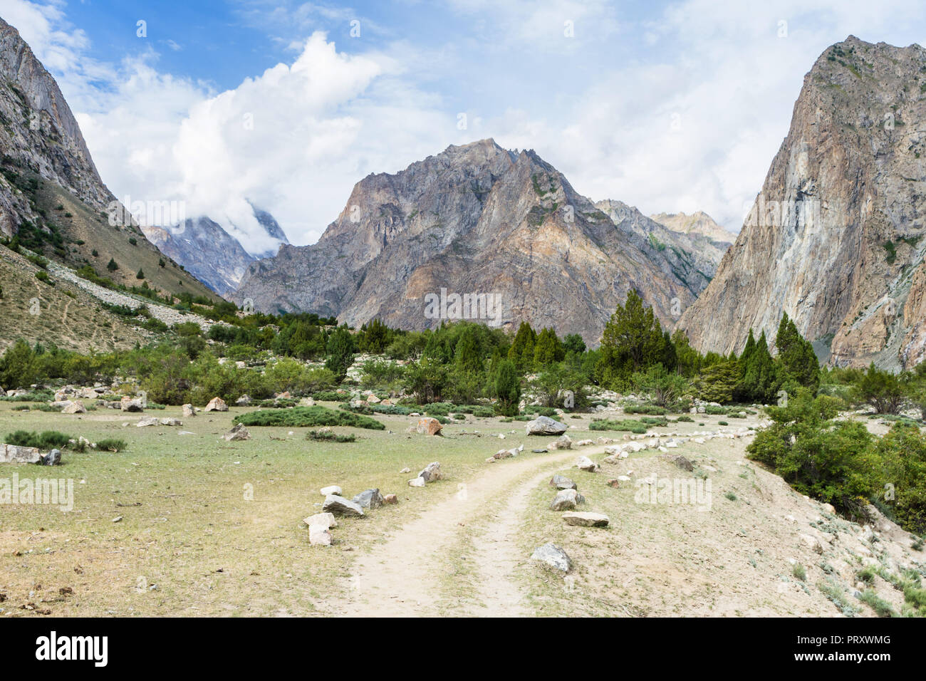 Trekking trail to Hushe valley, Karakokram, Pakistan Stock Photo - Alamy