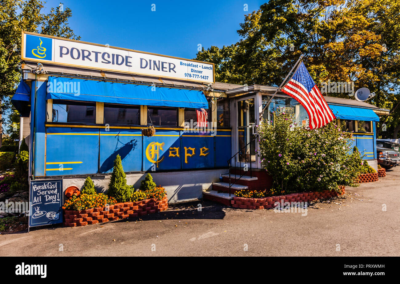 Portside Cape Ann Diner Danvers, Massachusetts, USA Stock Photo - Alamy
