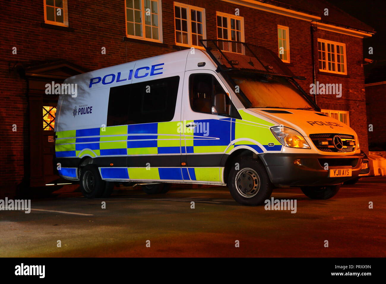 Mercedes police public order vehicle parked at Rossington Police ...