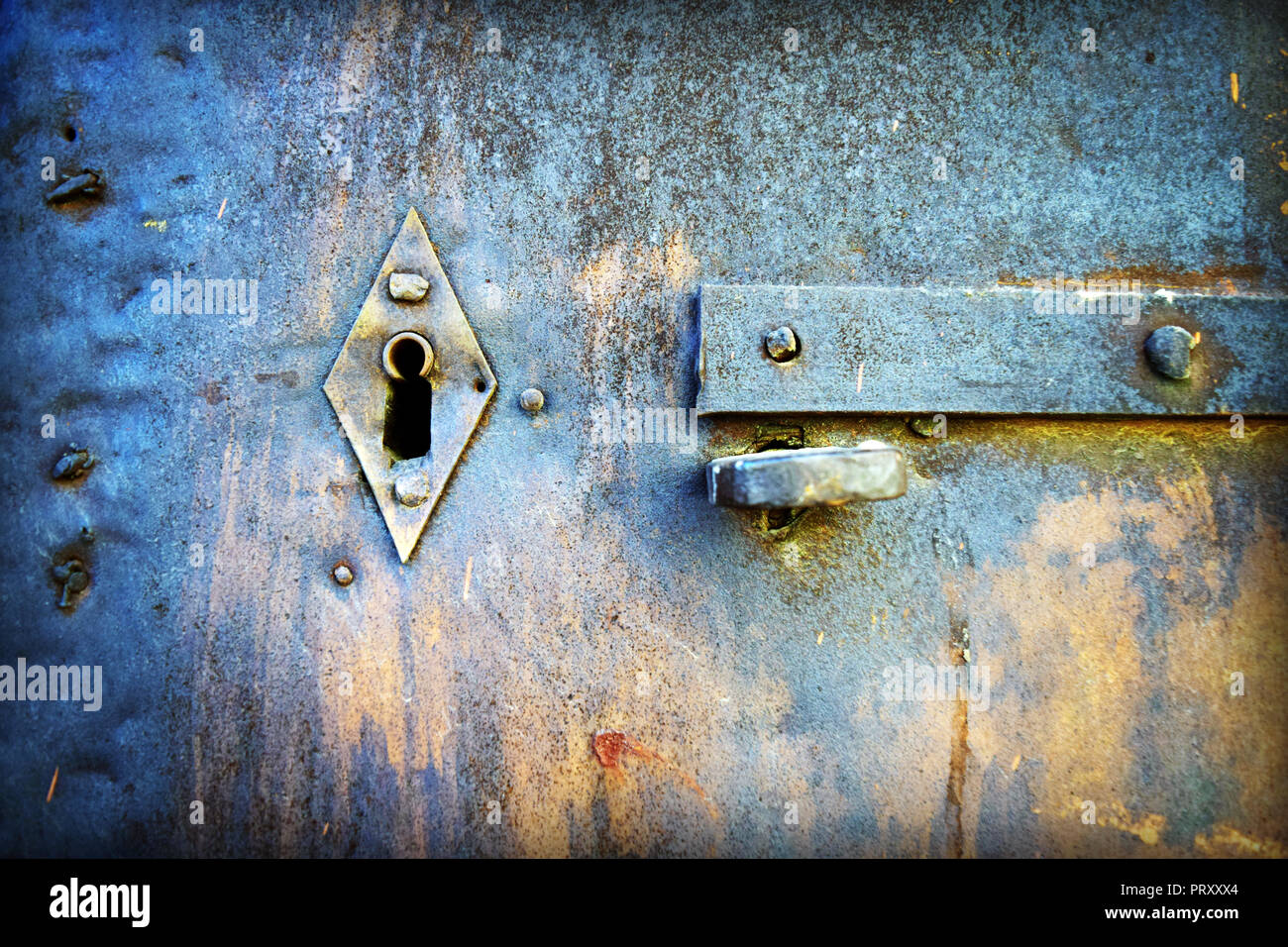 Old Rusty Door Lock Stock Photo - Alamy