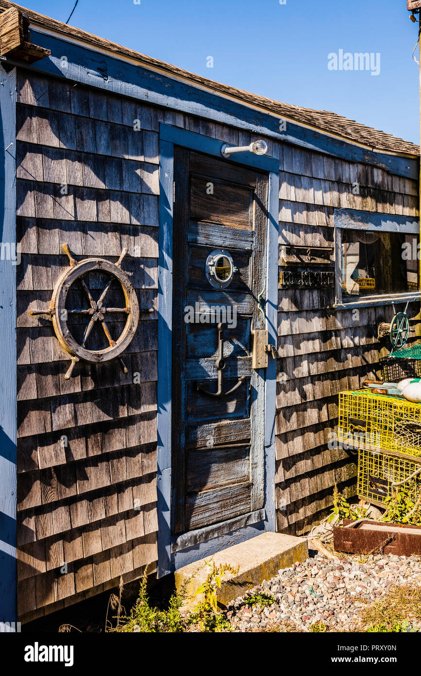 Fishing Shack Bear Skin Neck Rockport, Massachusetts, USA Stock Photo ...