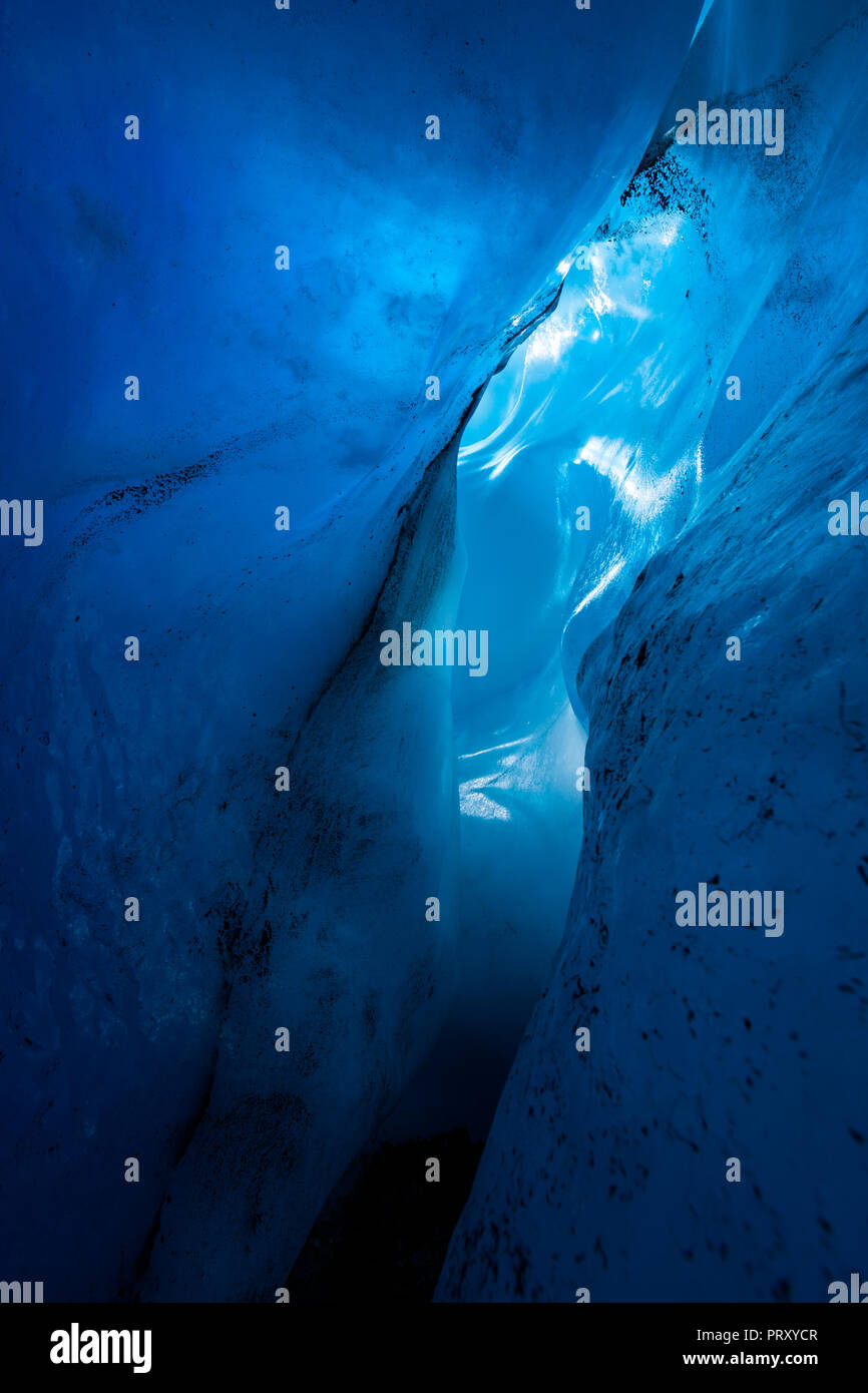 Inside glacier ice cave tunnel hi-res stock photography and images - Alamy