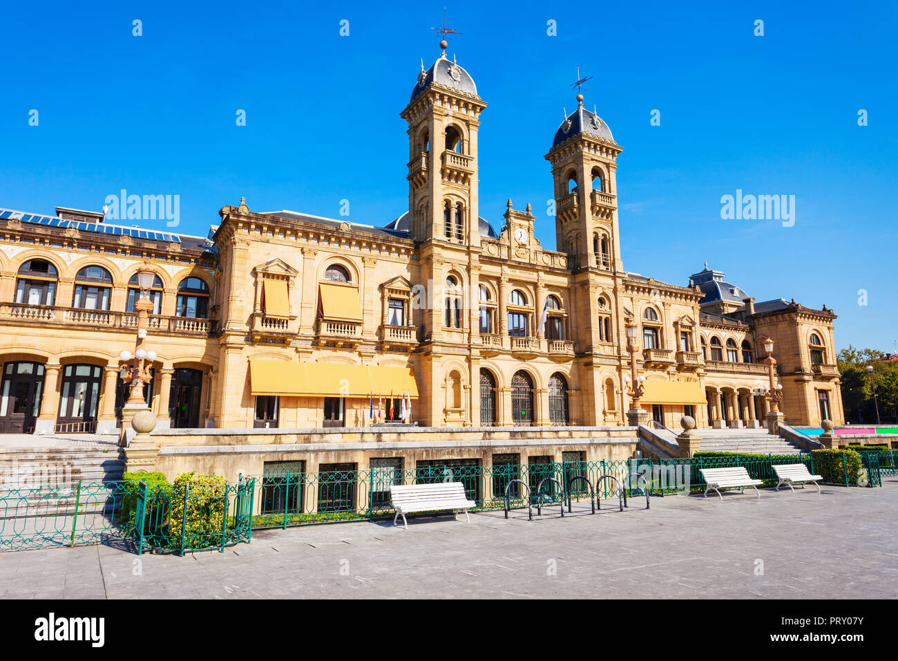 San Sebastian City Hall or Main Library in San Sebastian Donostia city ...