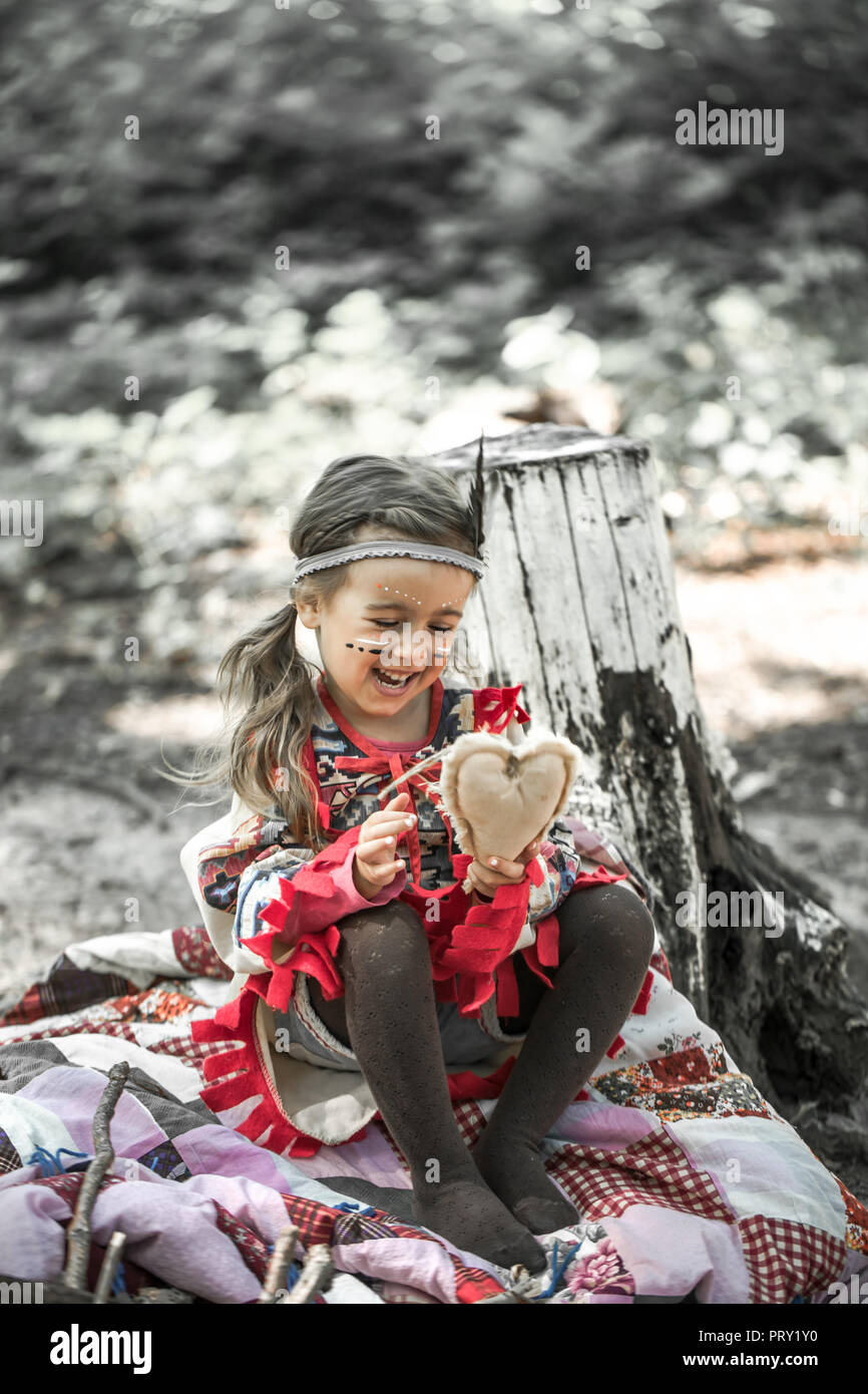Native american indian girl eating hi-res stock photography and images ...