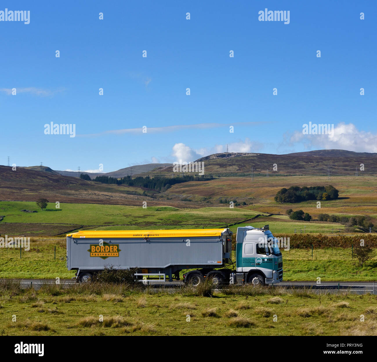 Border Aggregates Lloyds Spa Quarries HGV. M6 Northbound carriageway ...