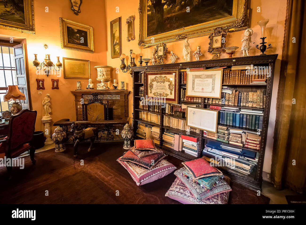 Seville, Spain - October 28, 2017: Library of Palace of the Dukes of ...