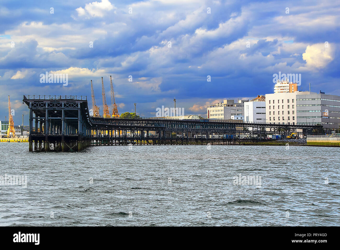 Oversea view of Mining Dock of Tinto, known as the Tinto Dock. This is ...