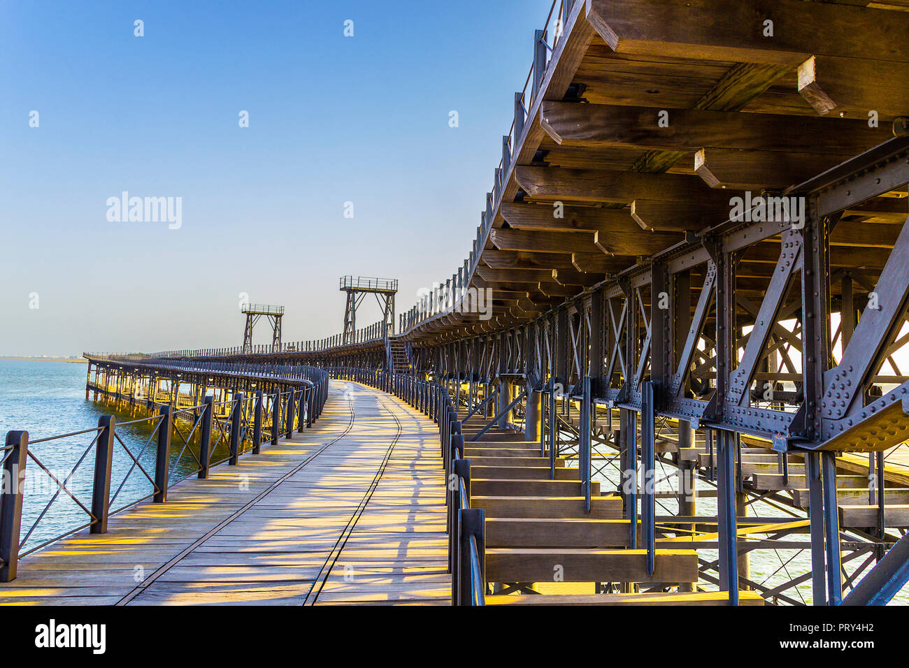 Upper side of "Muelle del Tinto" , mining dock of Riotinto Co., known ...