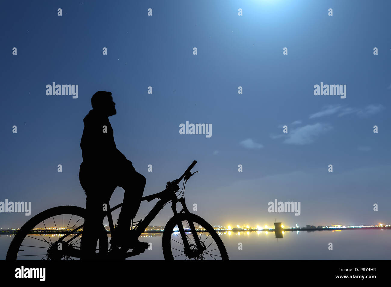 Moon bike silhouette hi-res stock photography and images - Alamy
