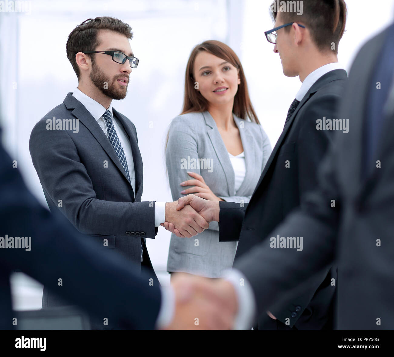 concept of partnership.business handshake Stock Photo - Alamy