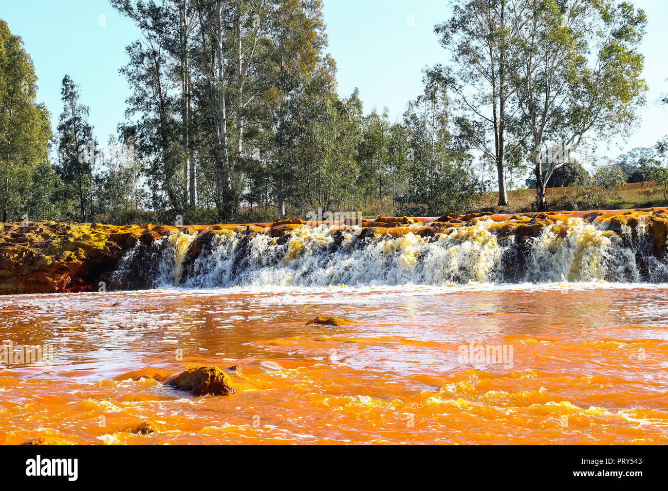Red river waterfall Stock Photo - Alamy