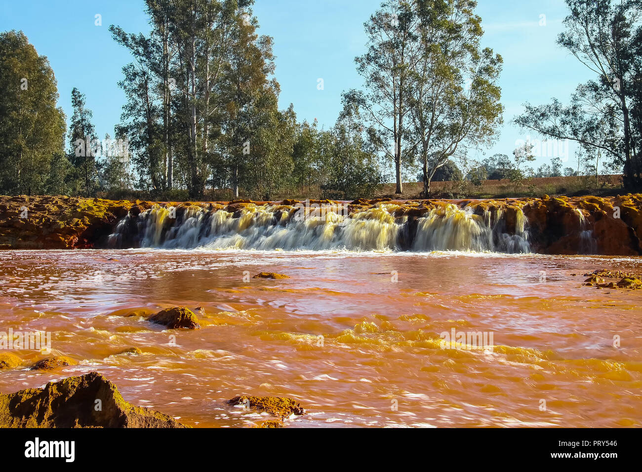Red river waterfall Stock Photo - Alamy