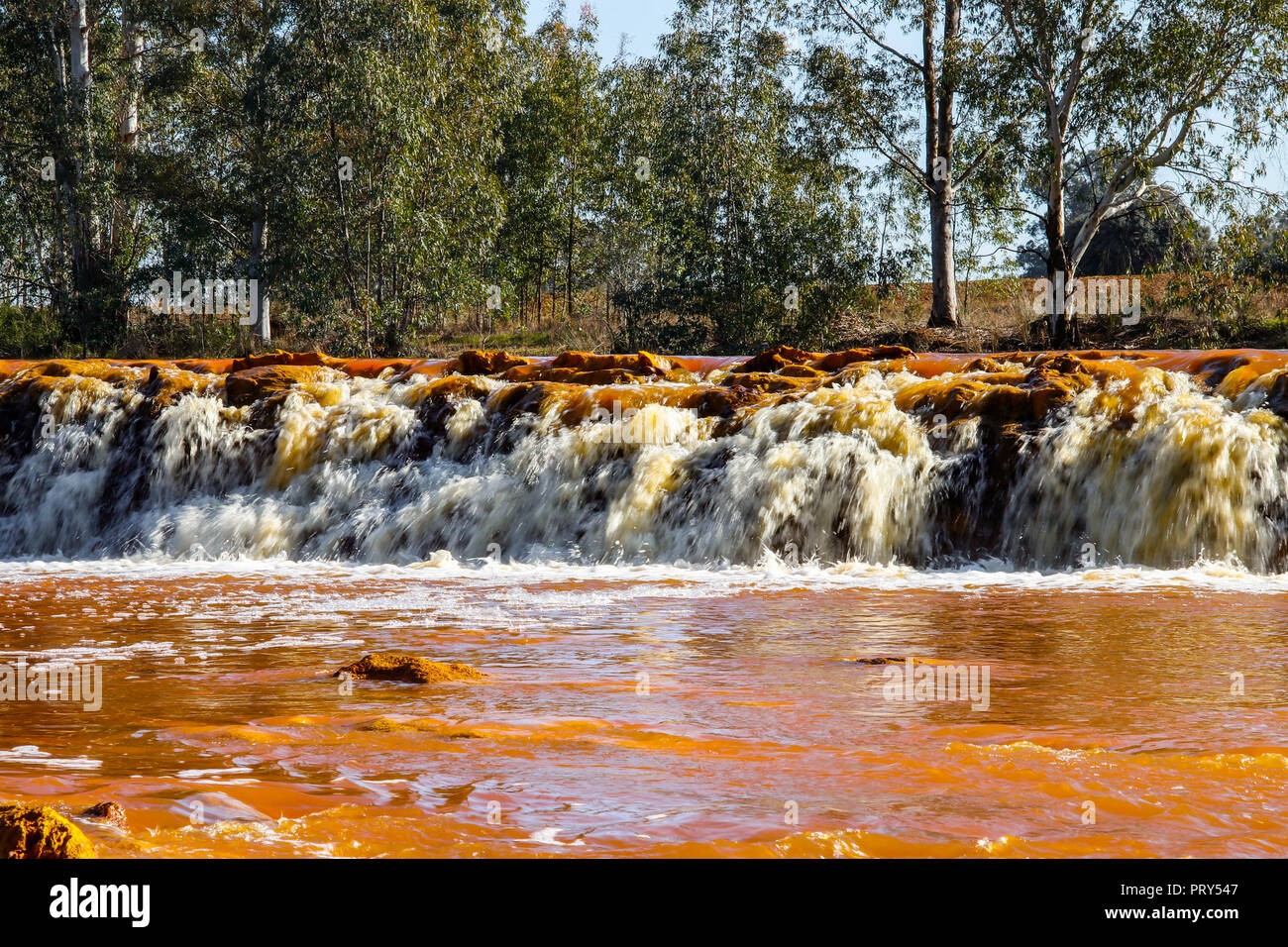 Red river waterfall, "Rio Tinto Stock Photo - Alamy