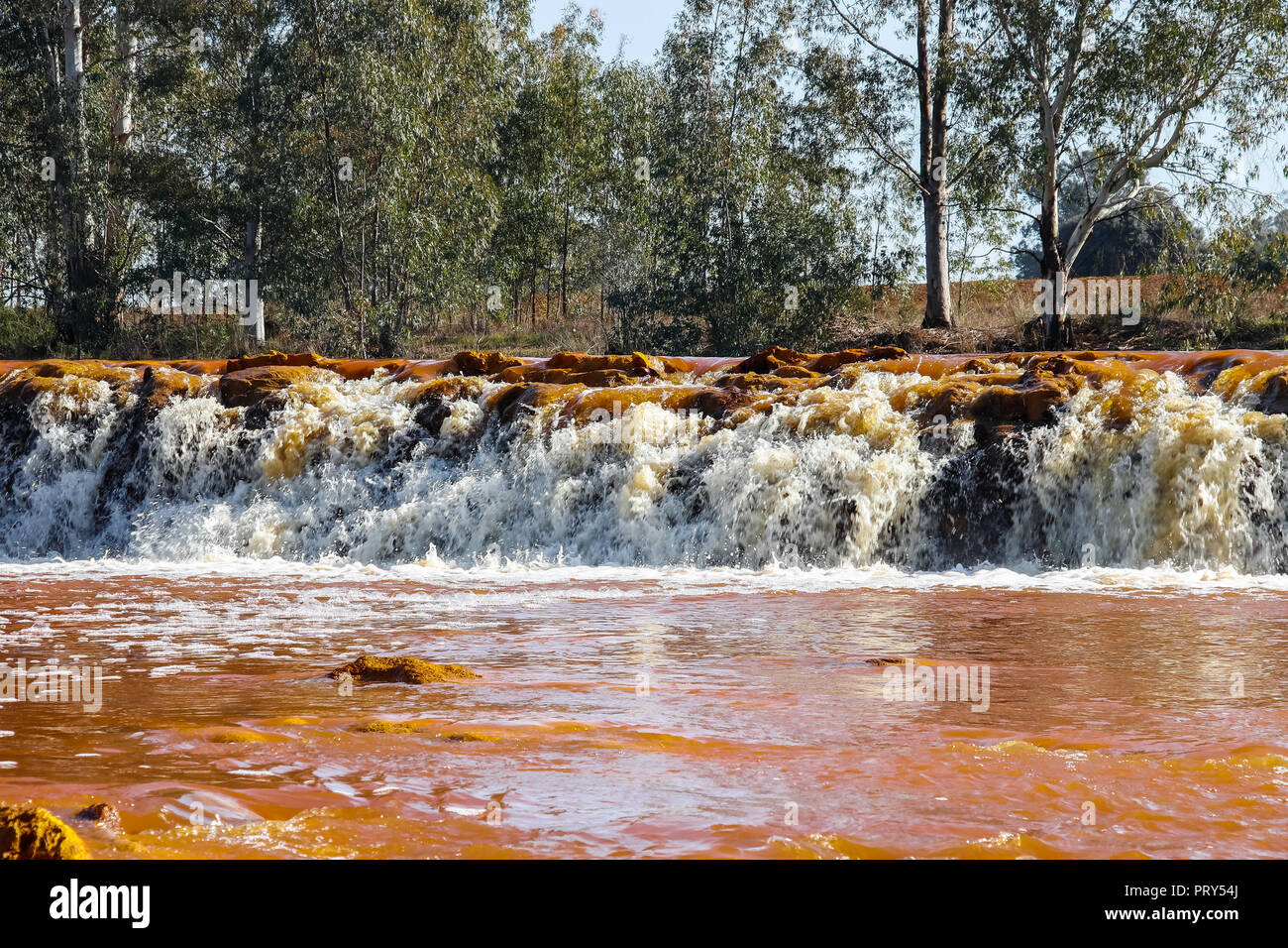 Red river waterfall Stock Photo - Alamy