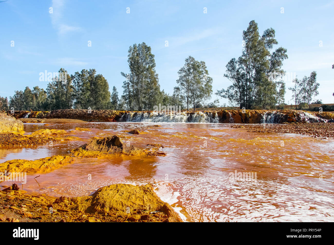 Red river waterfall Stock Photo - Alamy
