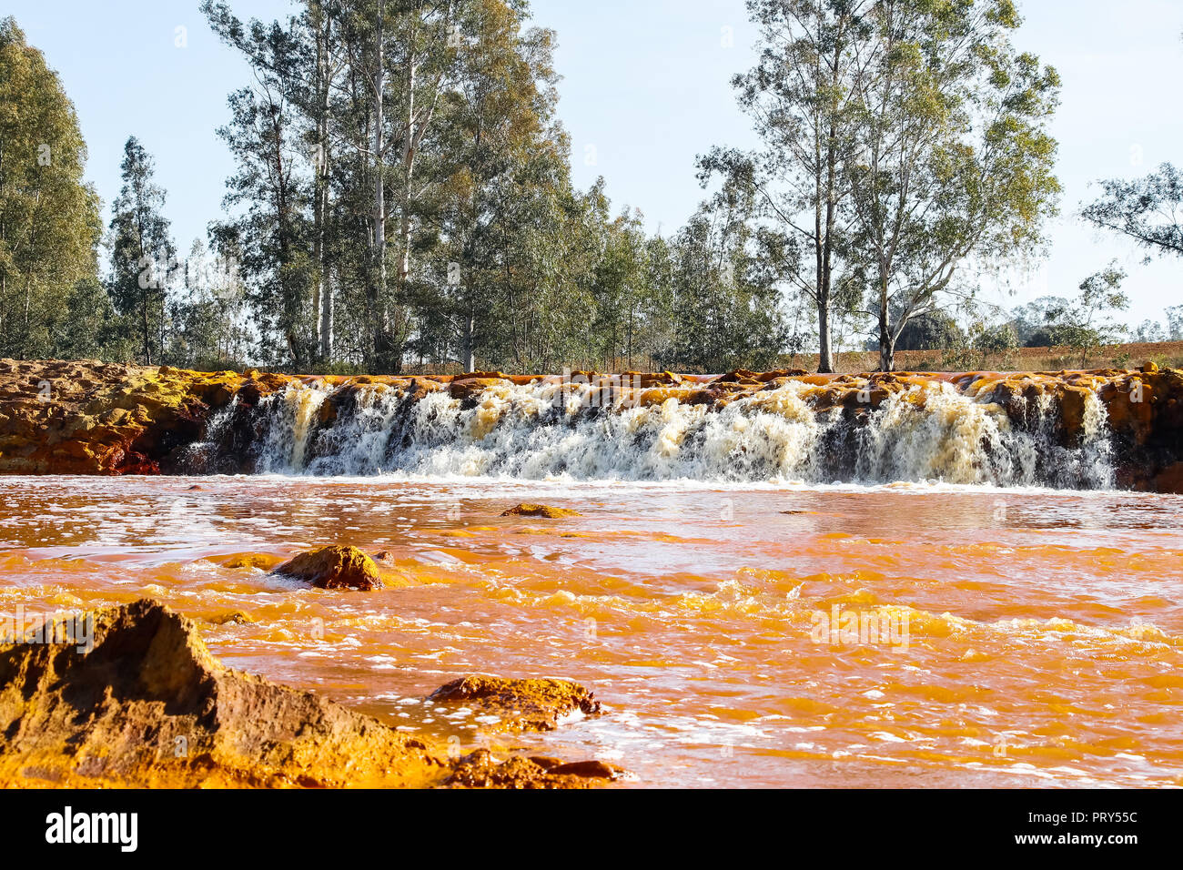 Red river waterfall Stock Photo - Alamy