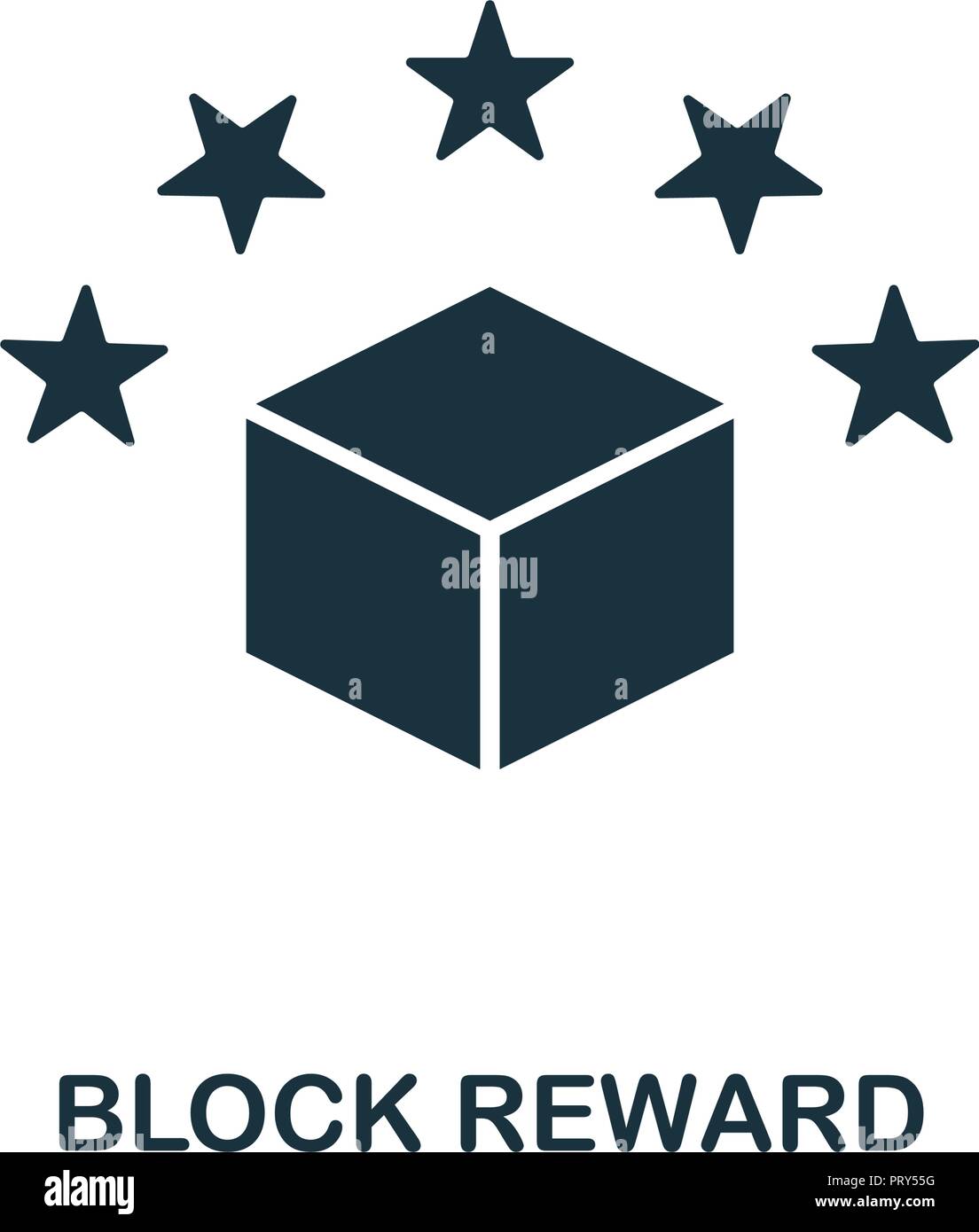 Block Reward icon. Monochrome style design from blockchain collection ...