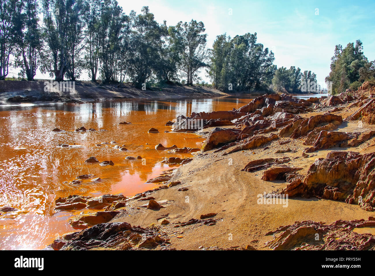 Red river waterfall Stock Photo - Alamy