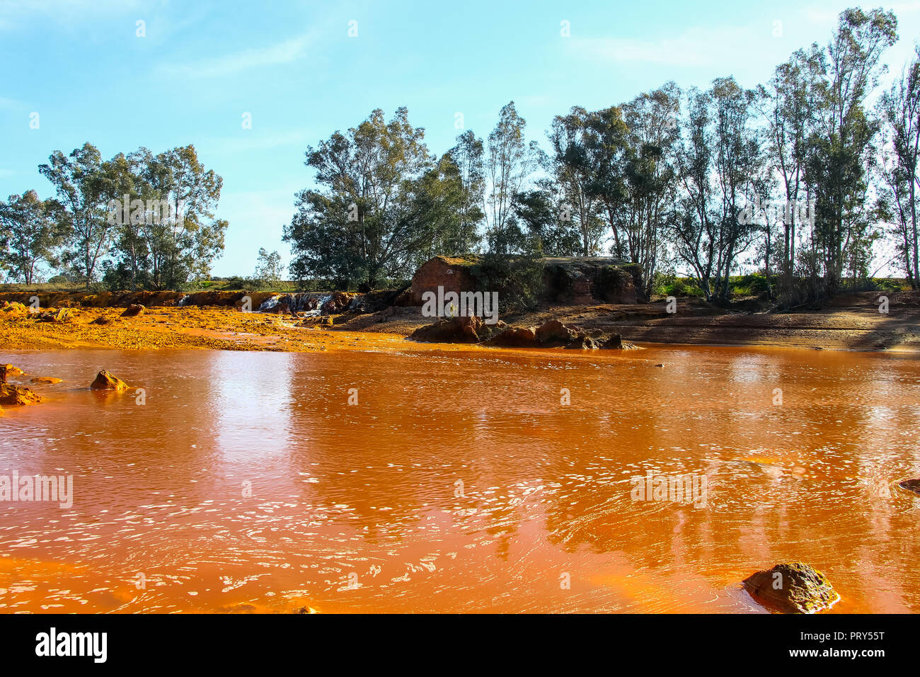 Red river waterfall Stock Photo - Alamy