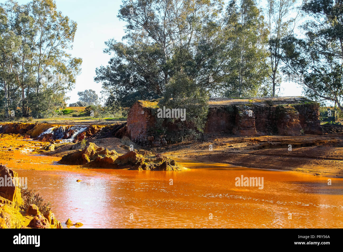 Red river waterfall Stock Photo - Alamy