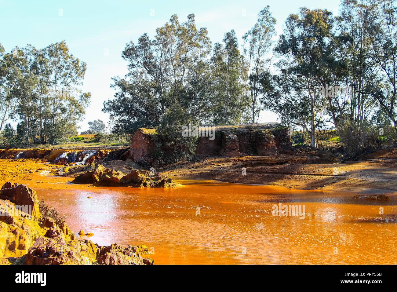 Red river waterfall Stock Photo - Alamy