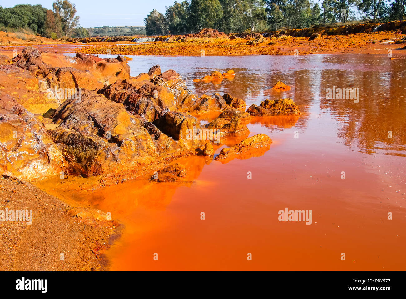 Red river waterfall Stock Photo - Alamy
