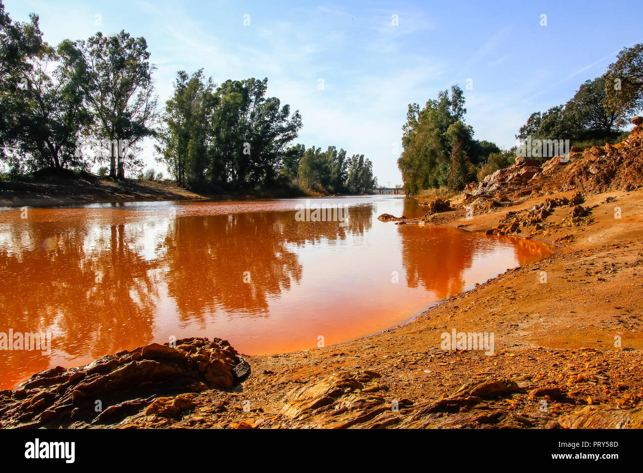 Red river waterfall Stock Photo - Alamy