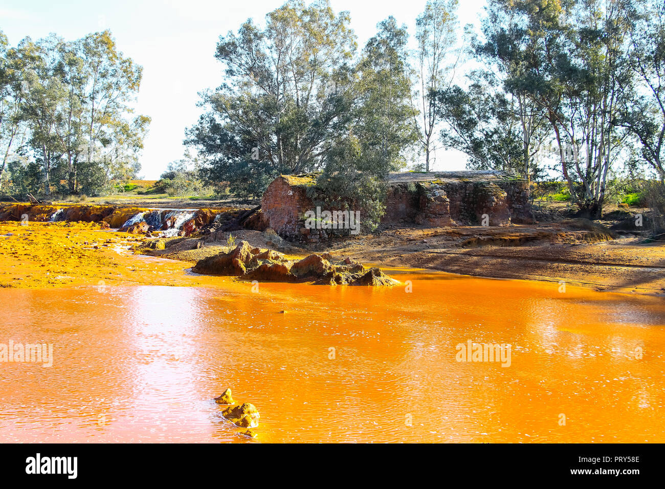 Red river waterfall Stock Photo - Alamy