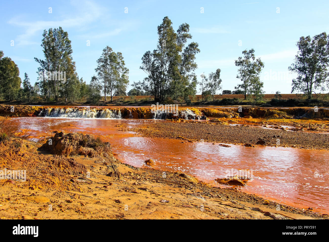 Red river waterfall Stock Photo - Alamy