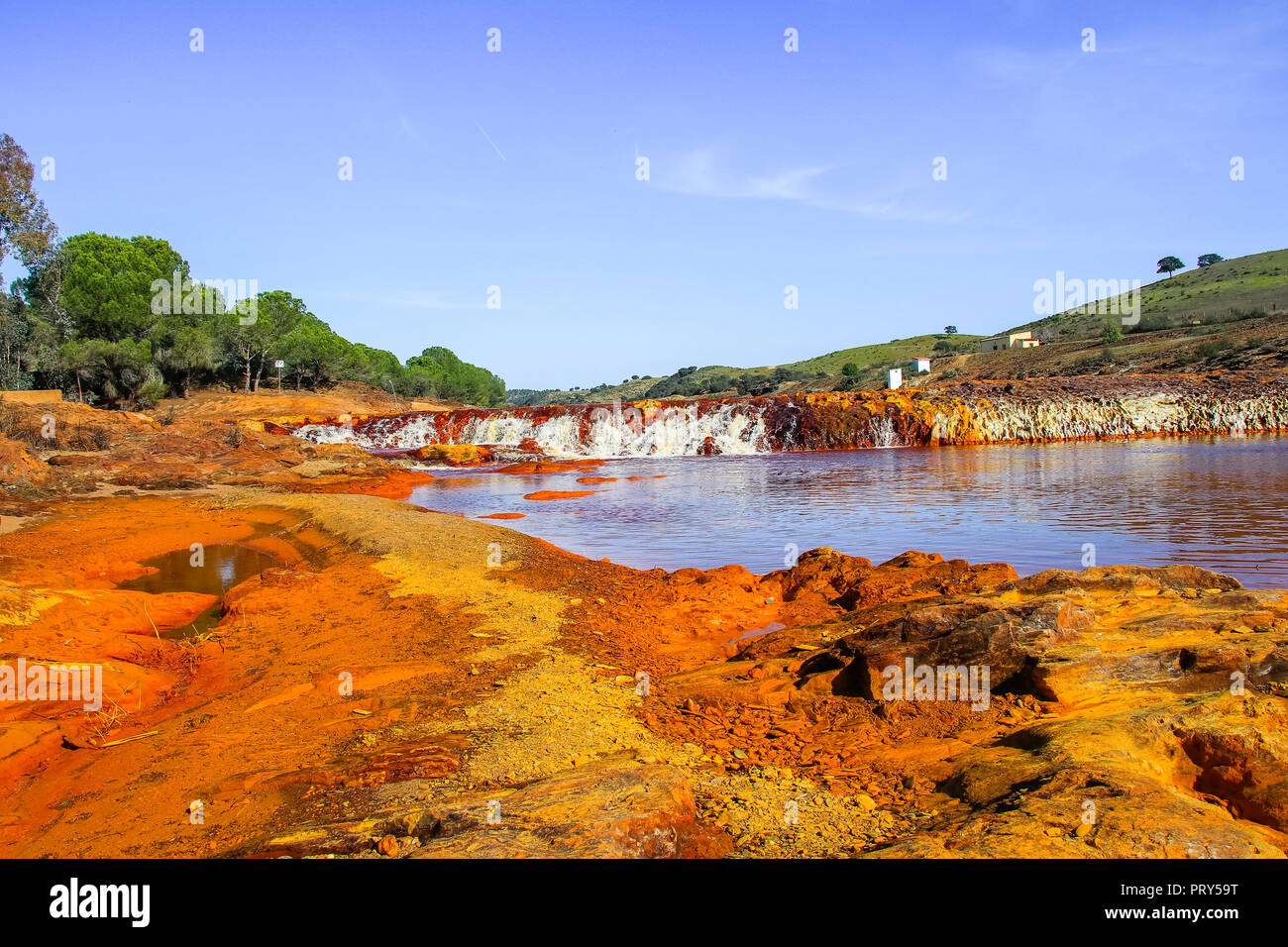 Red river waterfall Stock Photo - Alamy
