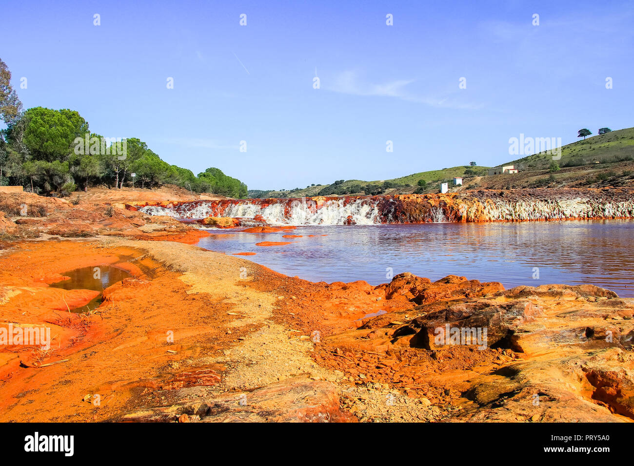 Red river waterfall Stock Photo - Alamy