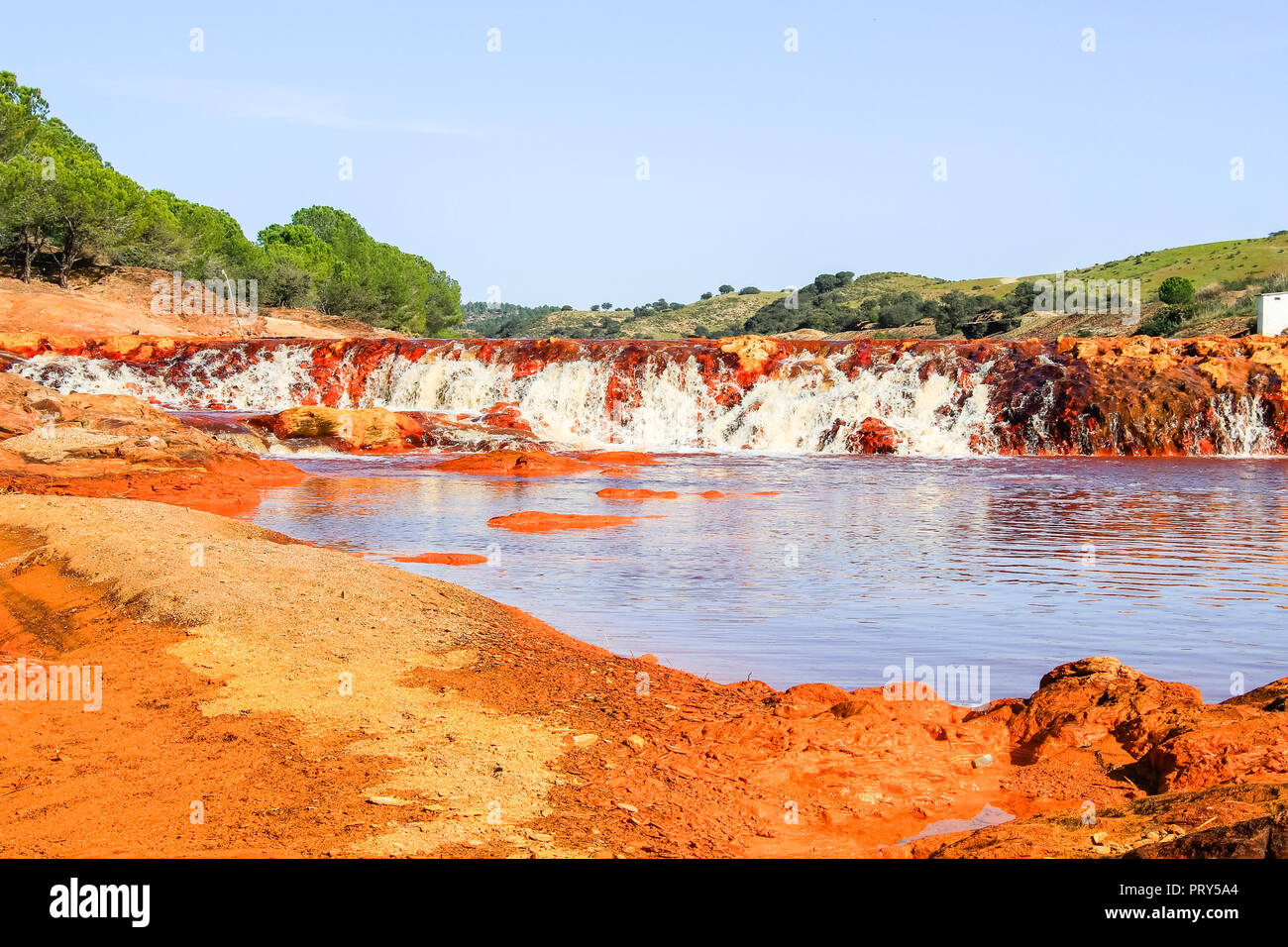 Red river waterfall Stock Photo - Alamy