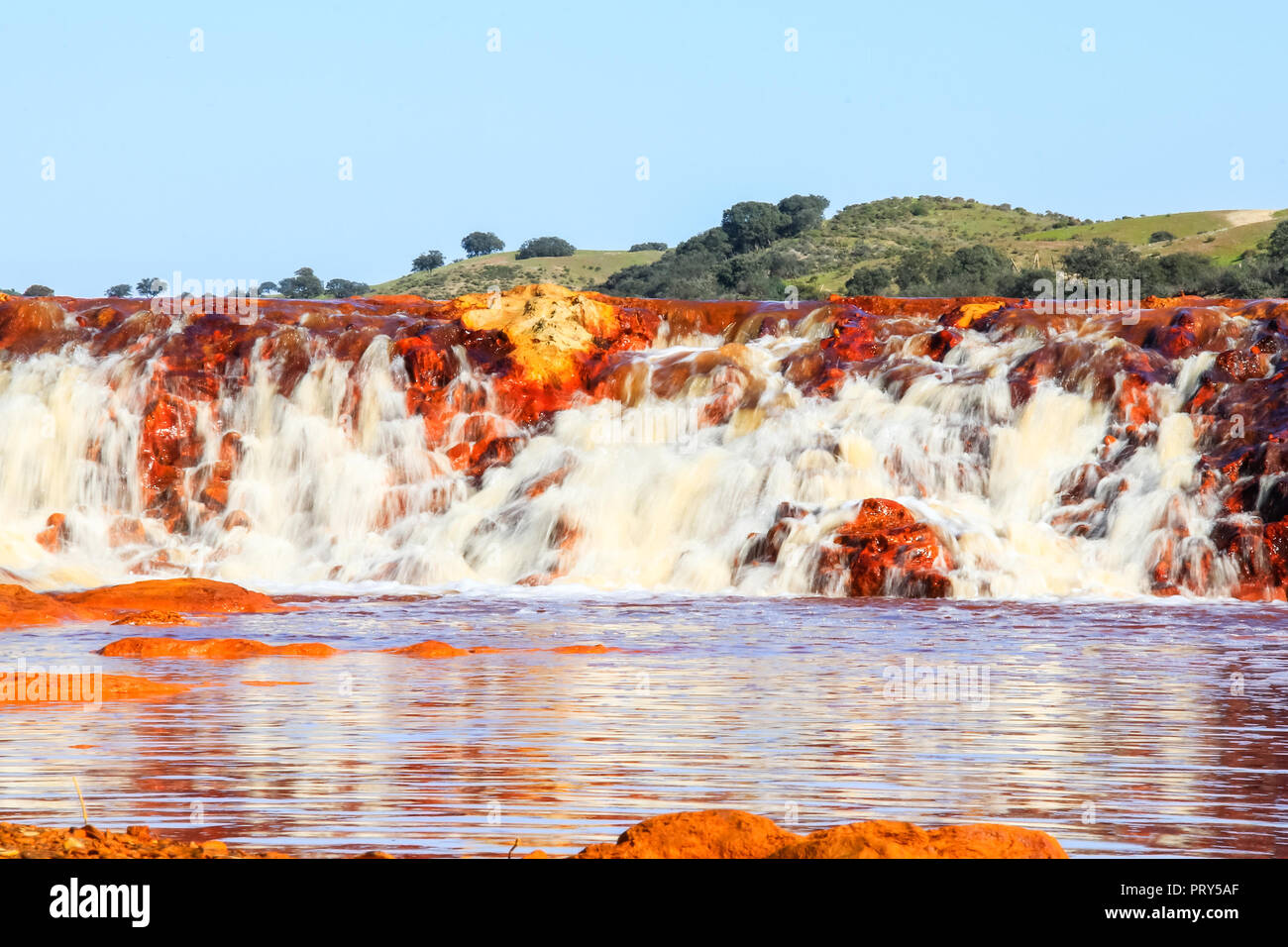 Red river waterfall Stock Photo - Alamy