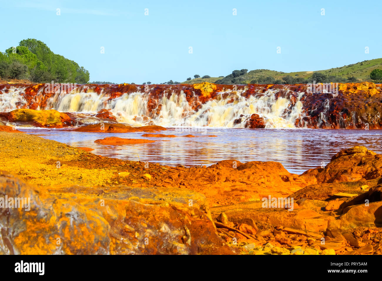 Red river waterfall Stock Photo - Alamy