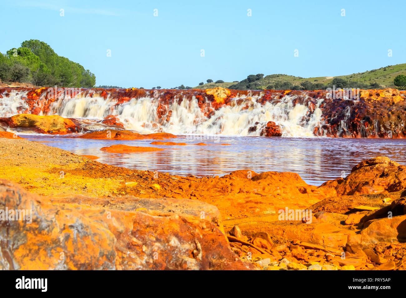 Red river waterfall Stock Photo - Alamy