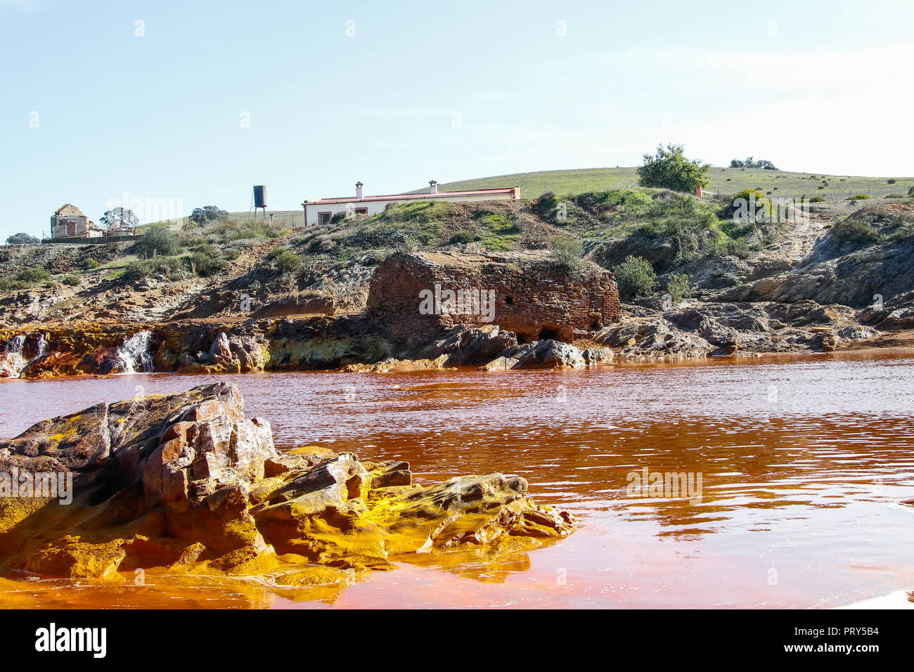 Red river waterfall Stock Photo - Alamy
