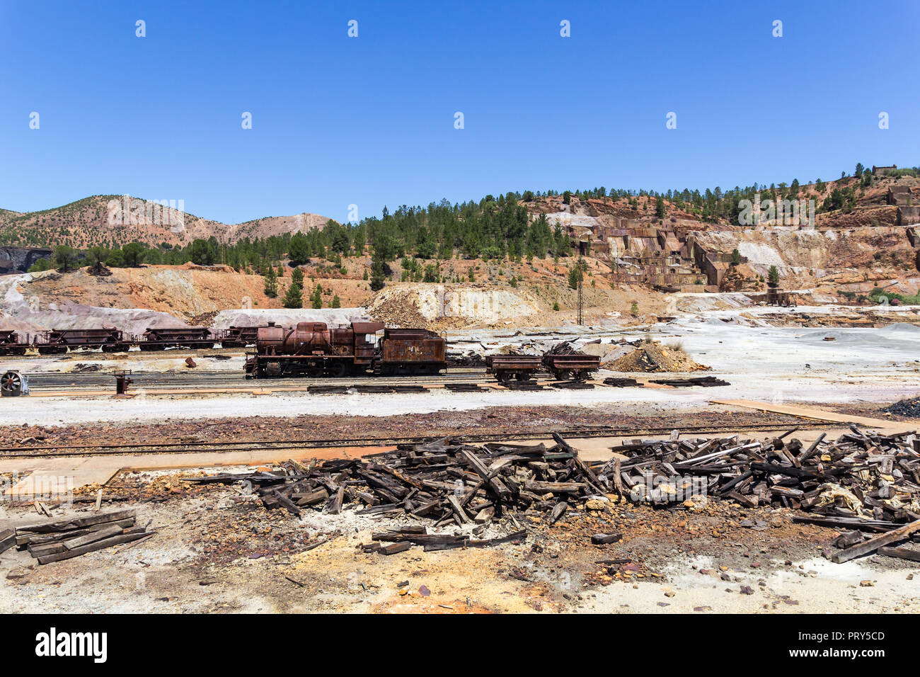Old mining train and carriages Stock Photo - Alamy