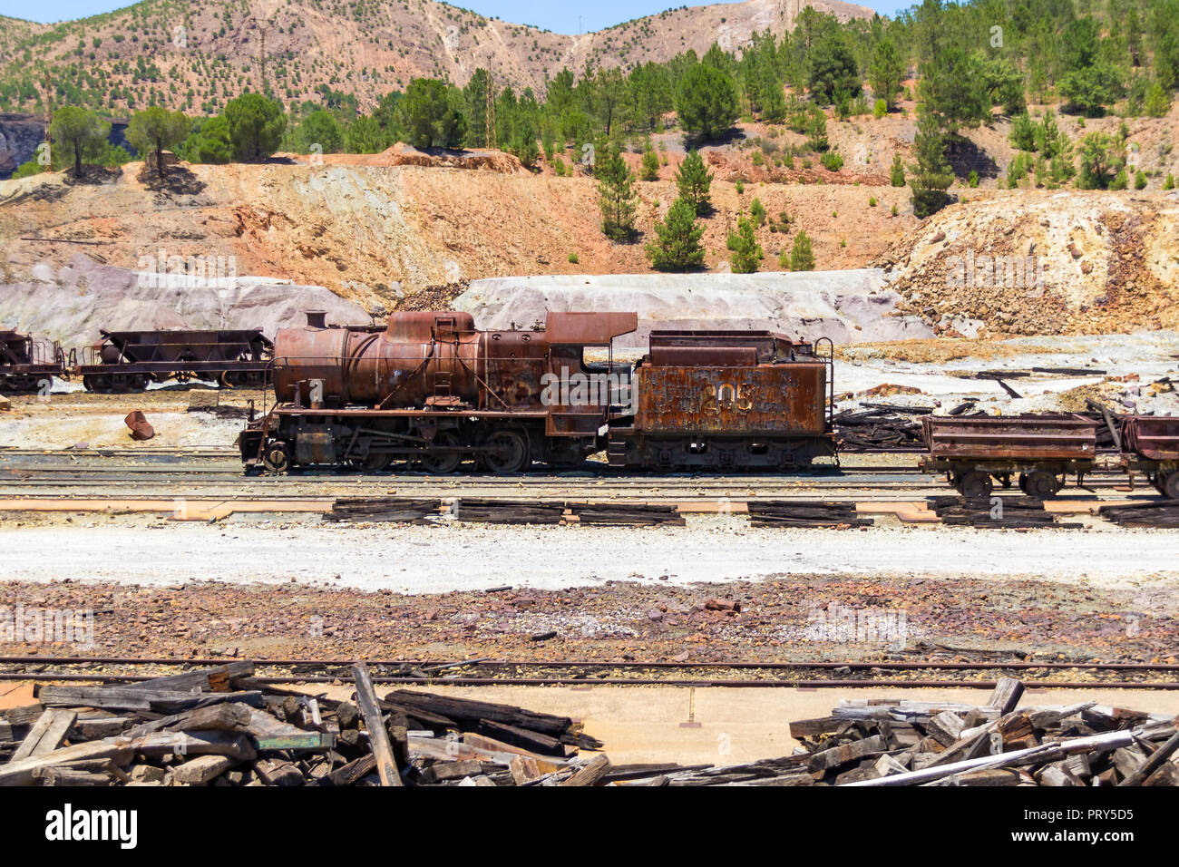 Old Steam locomotive in Rio Tinto Stock Photo - Alamy