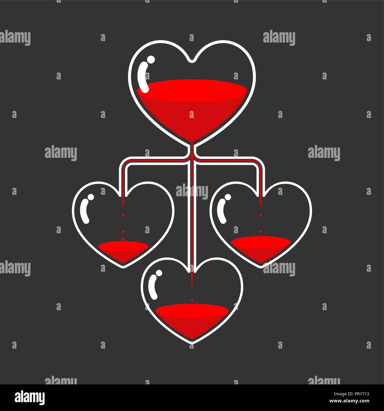 Bloody heart isolated white background Stock Vector Images - Alamy