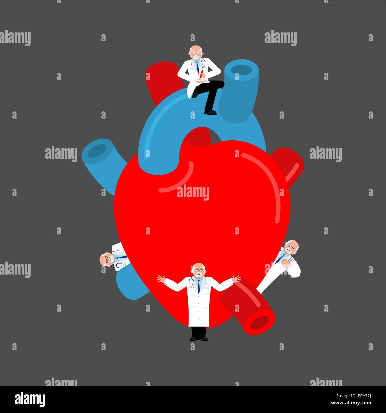 Heart man surgery professional doctor Stock Vector Images - Alamy