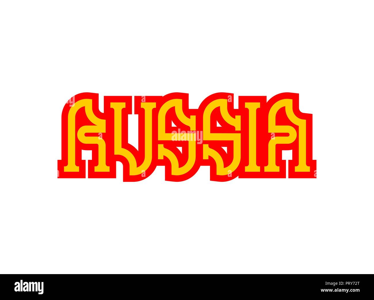 Russia Lettering symbol. Russian National Folk Font vector Stock Vector ...