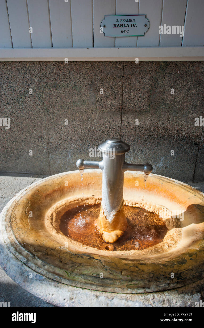 Karlovy Vary - thermal springs spa town in Bohemia, Czechia. Karlsbad ...